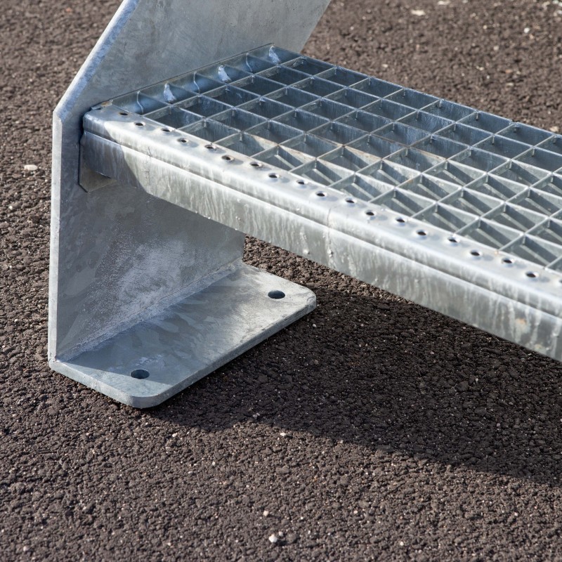 Escalier acier droit industriel - H1400 - la900 - 1 garde-corps ...