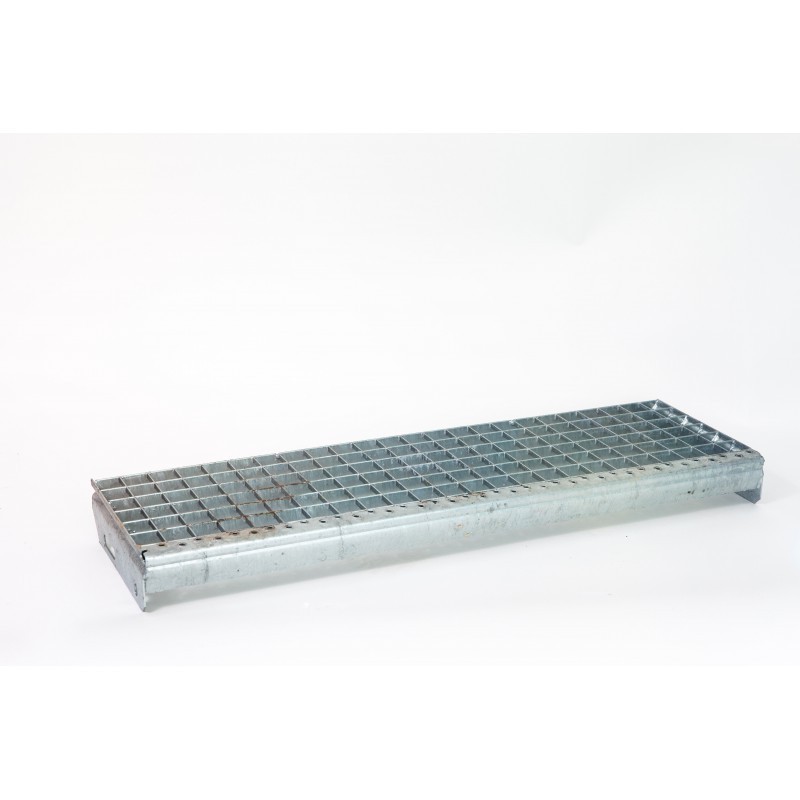 Escalier acier droit industriel - H1800 - la900 - 1 garde-corps ...